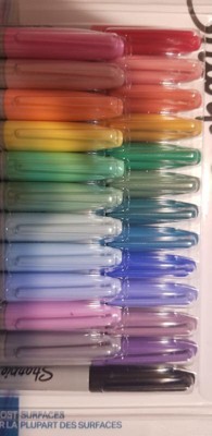 Sharpie 12pk Permanent Markers Finetip Black : Target