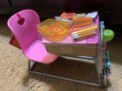 Our Generation Flying Colors School Desk & Supplies Accessory Set For ...