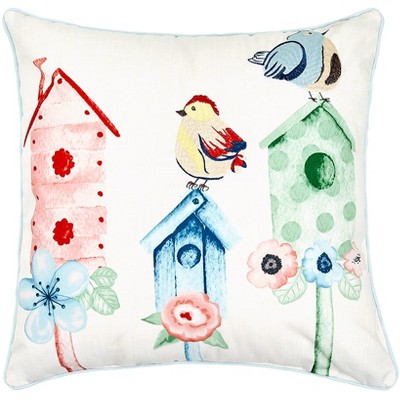 The Lakeside Collection Spring in the Garden Accent Pillows - Birdhouse ...