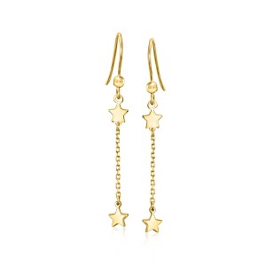 Ross-Simons Italian 10kt Yellow Gold Star Drop Earrings : Target