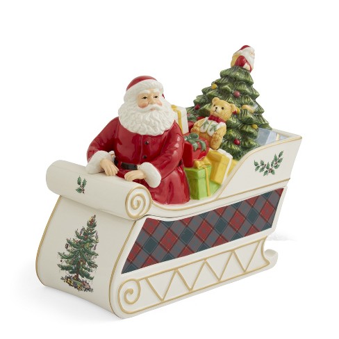 Spode Christmas Tree Santa In Sleigh Cookie Jar, 13.5 Inch : Target