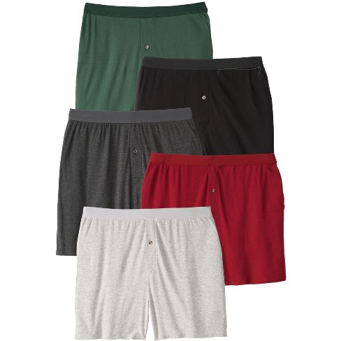 Kingsize Men's Big & Tall Cotton Boxers 5-pack - 8xl, Assorted Darks ...