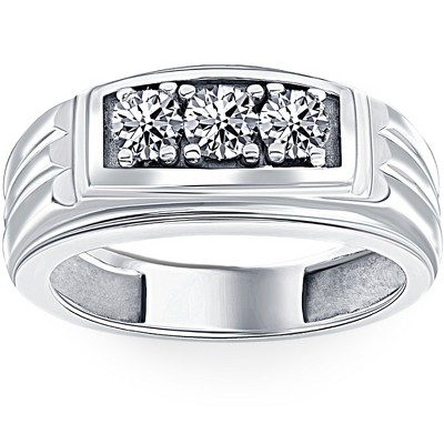 Pompeii3 Black Diamond Mens Wedding Band Ring 14k White Gold - Size 11 ...