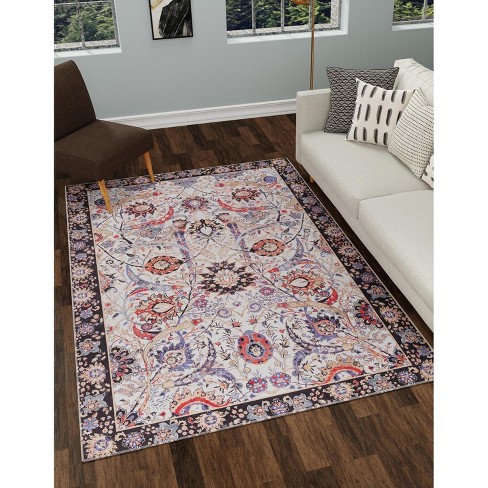 Unique Loom 4' 1 X 6' 1 Ariel Timeless Ivory Rectangle Area Rug : Target