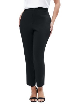 Jessica London Women's Plus Size Bi-stretch Slim Straight Pant - 14 W ...