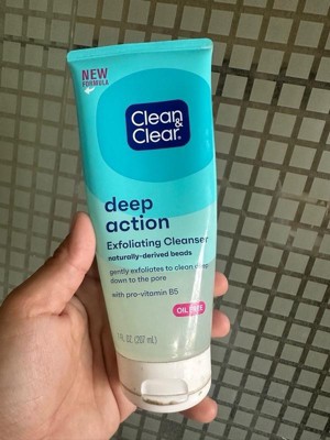 Clean & Clear Oil-free Deep Action Exfoliating Facial Scrub For Smooth ...