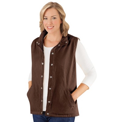 Collections Etc Snap Front And Cinch Back Sleeveless Vest Large ...