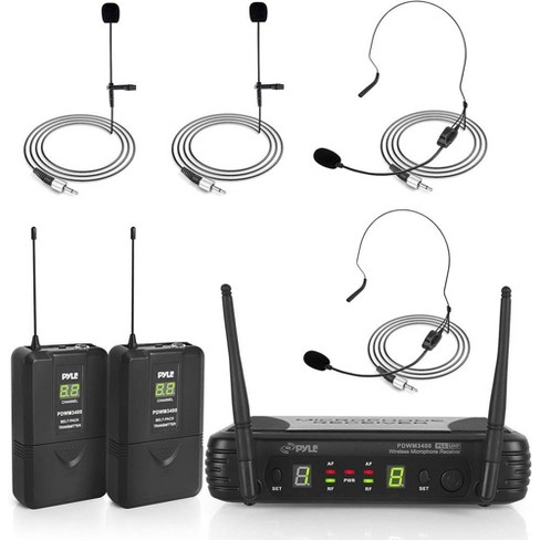 Pyle 2 Channel Wireless Microphone System - Black : Target