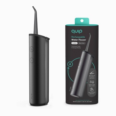 Quip Rechargeable Cordless Metal Water Flosser With 2 Modes + 360º Tip ...
