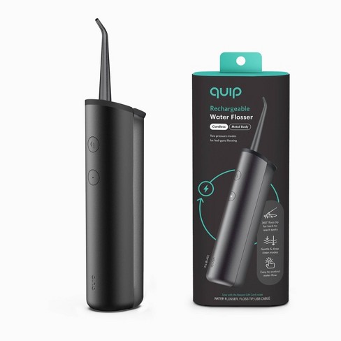 Quip Rechargeable Cordless Water Flosser - Metal | 2 Modes + 360º Tip ...