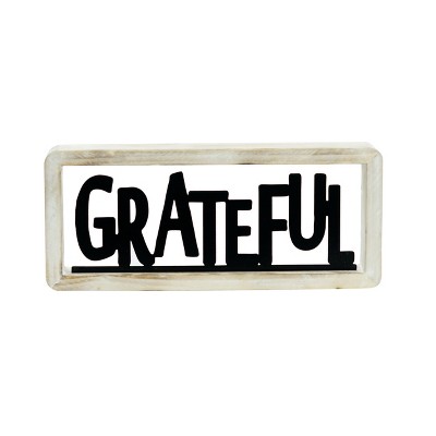 Vip Metal 11.75 In. Black Grateful Wall Sign : Target