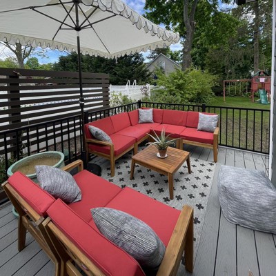 Grenada 8pc Acacia Sectional Sofa Set – Christopher Knight Home : Target