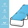 Folding Chaise Lounge Pool Chairs with 5-Level Reclining Back and Steel ...