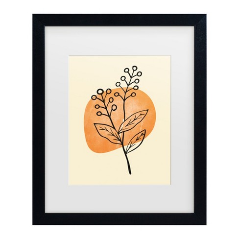 Jay Stanley Minimal Flower Expression 3 Matted Framed Art : Target
