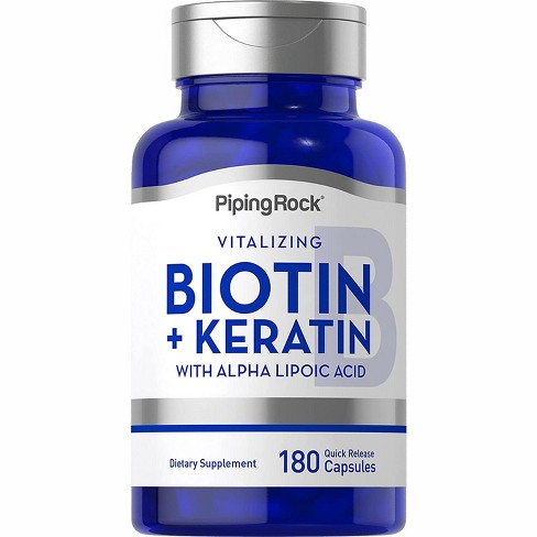 Piping Rock Biotin 5000mcg Plus Keratin | 180 Capsules : Target