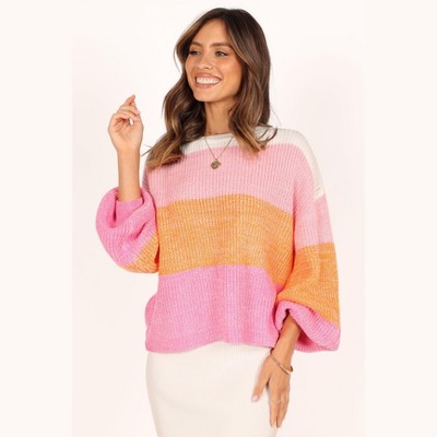 Petal And Pup Womens Danielle Knit Sweater - Pink Stripe S : Target