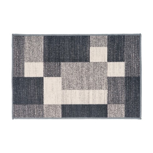 World Rug Gallery Modern Boxes Design Non-slip (non-skid) Gray 20" X 30 ...