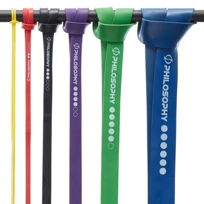 Philosophy Gym Pull Up Assist Band 6 Piece Set - Resistance Power Loop ...