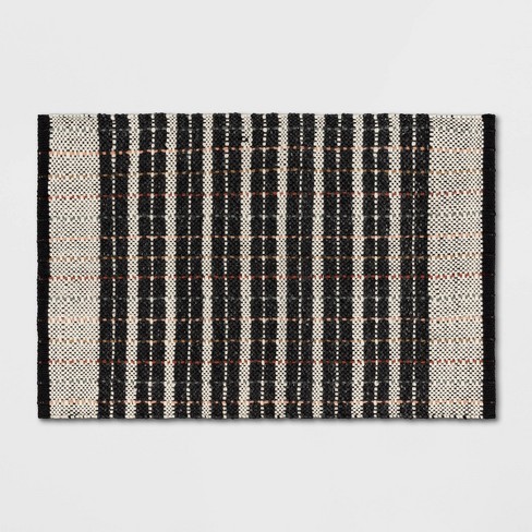 2'x3' Handloom Mixed Fibre Striped Rug - Threshold™: Indoor Outdoor ...