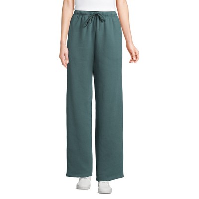 Lands' End Women's Petite Serious Sweats High Rise Relaxed Straight Leg ...