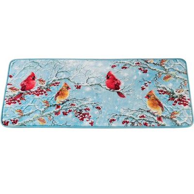 Collections Etc Winter Cardinals Holiday Kitchen Accent Rug 20" X 48 ...