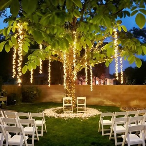Ollny 750 LED 9-in-1 Cluster Lights(Green Cable, Plug in, 8 Modes, IP44 ...