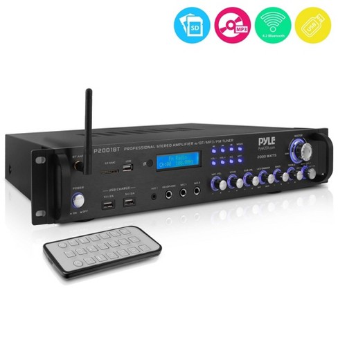 Pyle Multi Channel Bluetooth Preamplifier Receiver - Black : Target