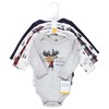 Hudson Baby Unisex Baby Cotton Long-sleeve Bodysuits, Moosing Around ...