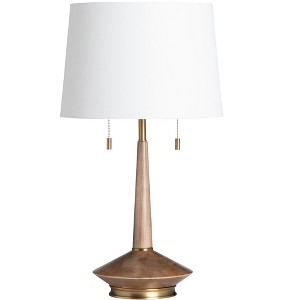 Crestview Collection Wood and Metal Table Lamp with Flared Baseand ...