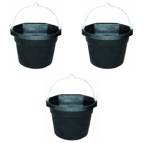 Farm Innovators Fb-80r Rubber 3 Gallon Flat Back Heated Bucket With ...
