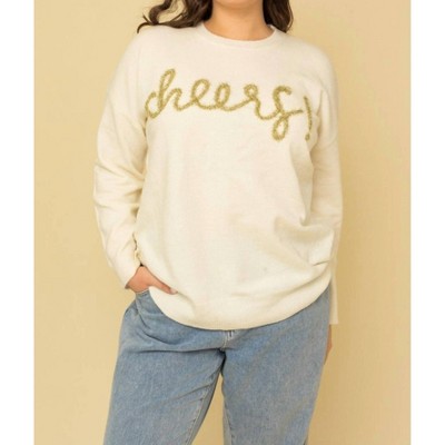 Women's Cheers Pullover Sweater - Plus - Gilli : Target
