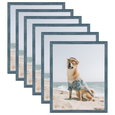 16x20 Mdf Frame 0.71 Inch For 11x14 Picture - Pack Of 6 Blue 16x20 : Target