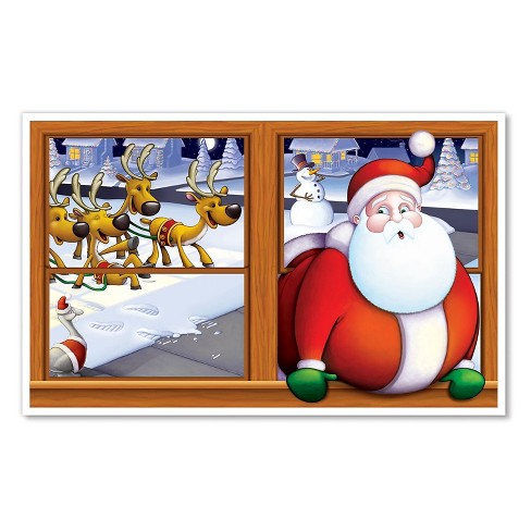 Beistle 3' 2" X 5' 2" Santa Backdrop 2/pack 20194 : Target