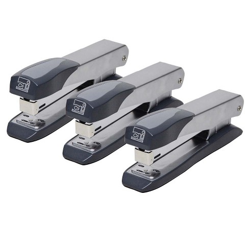 Charles Leonard Executive Metal Stapler, Full Strip, Gray, Pack Of 3 ...