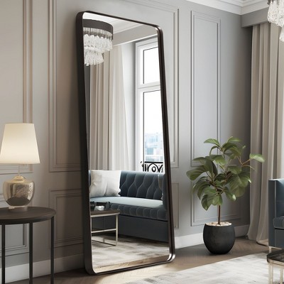 Diana Wall Mounted Mirror Retangle Oversized Metal Framed Full Length ...