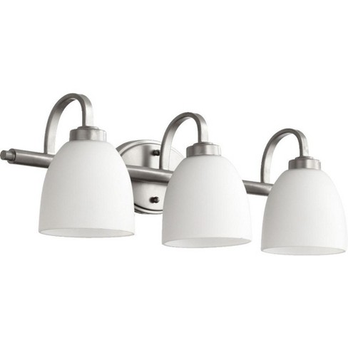 Quorum Lighting Reyes 3-light Classic Nickel Vanity Fixture : Target
