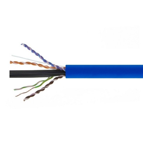 Monoprice Cat6a Plenum Bulk Cable - 500 Feet - Blue | Ul, Solid, 650mhz, Utp, Cmp, Bare Copper ...
