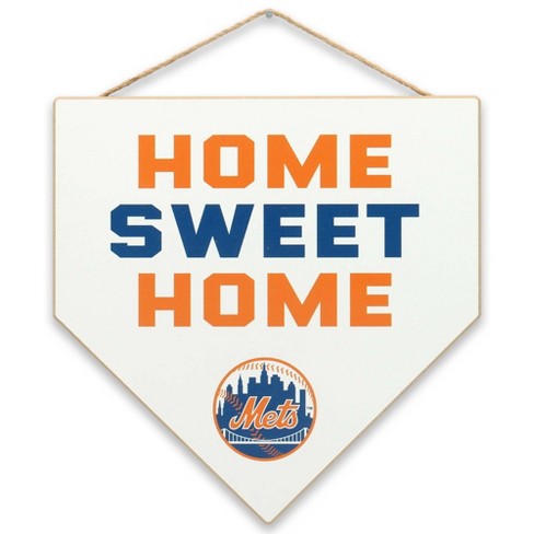 Mlb New York Mets Home Sweet Home Hanging Wood Wall Decor : Target
