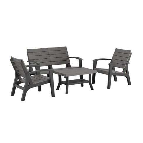 Cosco Jetson 4-piece Conversation Set With Coffee Table Loveseat And 2 ...