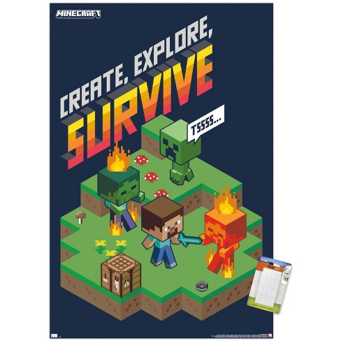 Trends International Minecraft - Create, Explore, Survive 2 Unframed ...