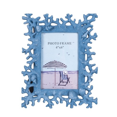 Beachcombers Blue Coral Photo Frame 7.48 X 0.79 X 9.25 Inches. : Target