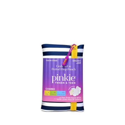 Pinkie First Period Prep Pouch With 4 Ultra-thin Organic Cotton ...