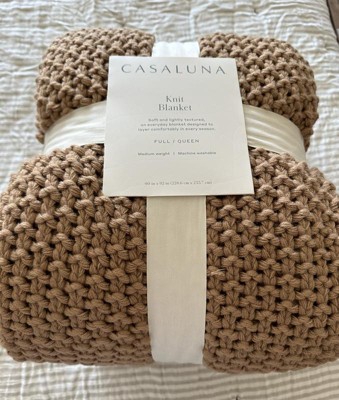Full/queen Knit Blanket Dark Teal - Casaluna™ : Target