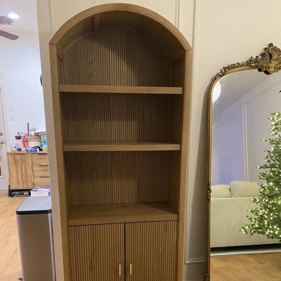 Grooved Wood Arch Bookcase Cabinet - Hearth & Hand™ With Magnolia : Target