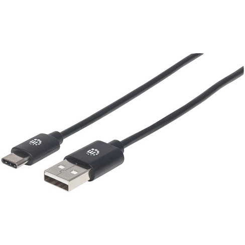 Manhattan® 6-ft. Usb-c® Male To Usb-a Male Cable In Black : Target
