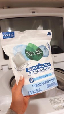Seventh Generation Laundry Detergent Packs Free & Clear - 45ct/31.7oz ...