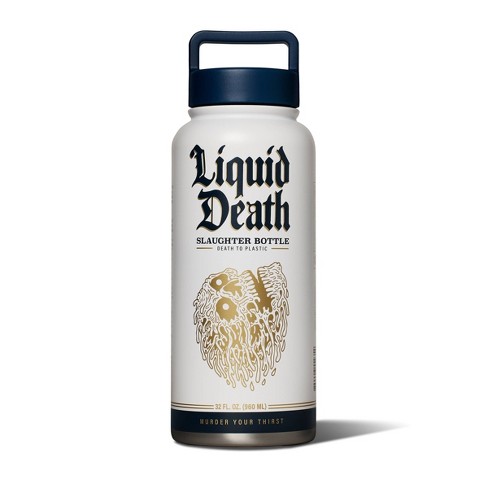 Liquid Death 32oz Stainless Steel Reusable Slaughter Water Bottle ...