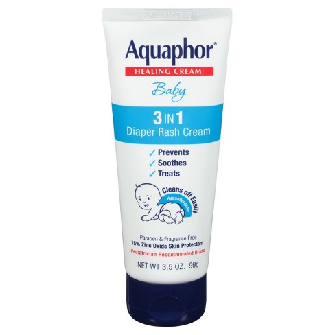 Aquaphor Baby 3-in-1 Diaper Rash Cream - 3.5oz : Target