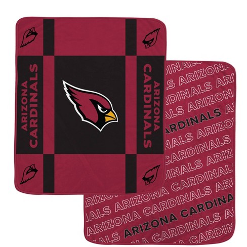 Nfl Arizona Cardinals Reverse Block Wordmark Double Sided Blanket : Target