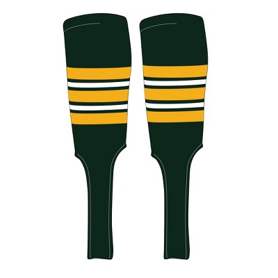 Mk Socks Traditional Baseball Stirrups Pattern E-9 Forest Green, Gold ...